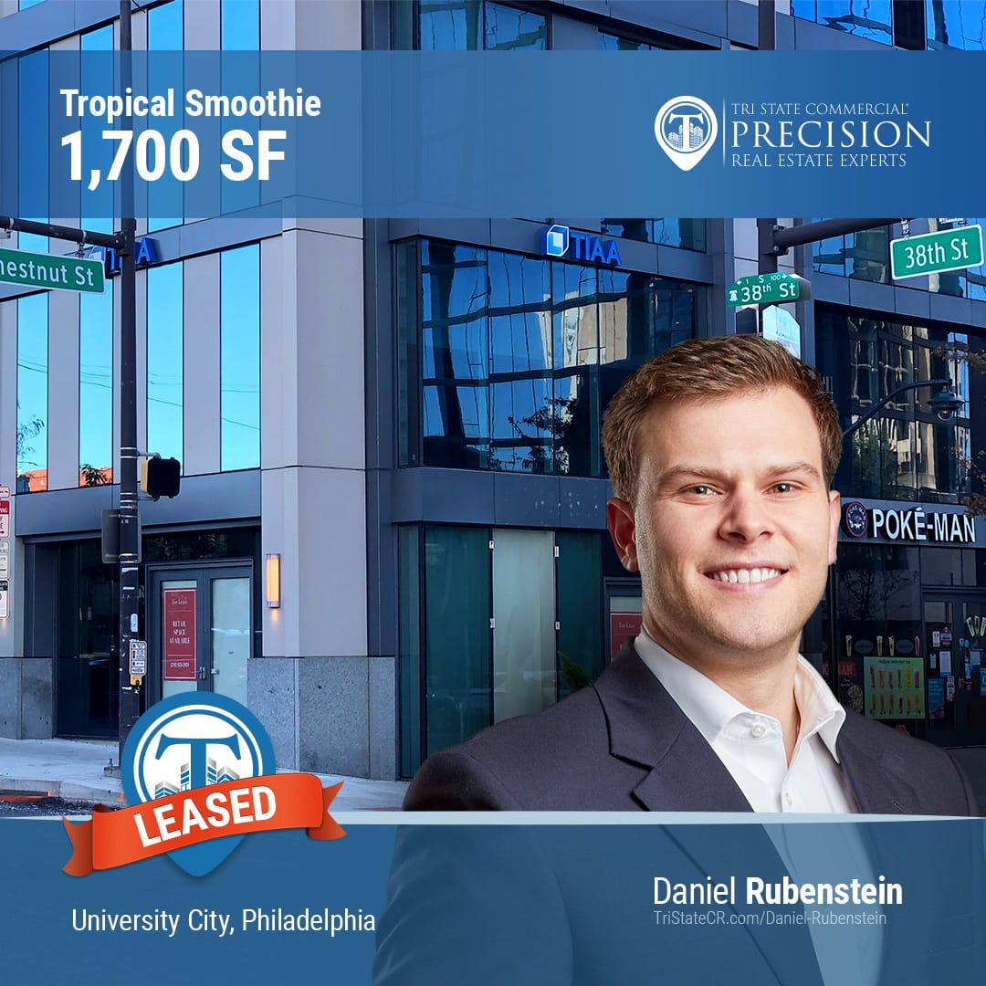 1,700 SF | 3737 Chestnut St | Tropical Smoothie | Tri State Commercial