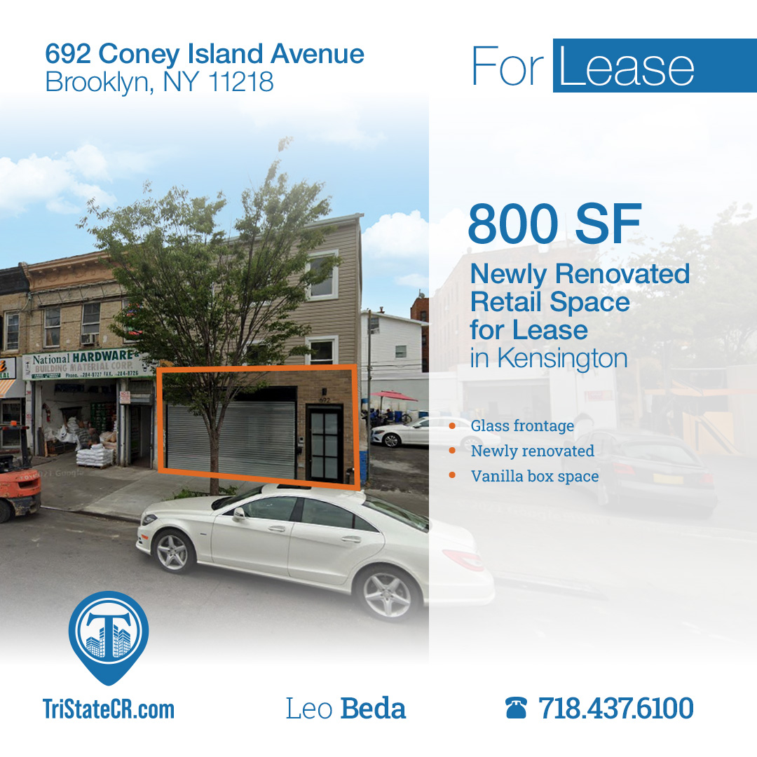 800 SF | 692 Coney Island Ave | Newly Renovated Retail Space for Lease ...