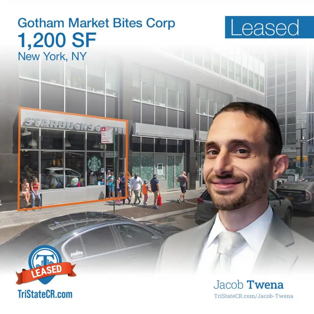 1,200 SF | 2 Broadway | Gotham Market Bites Corp • Tri State Commercial