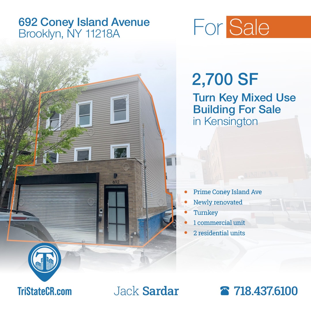 2,700 SF | 692 Coney Island Ave | Turn Key Mixed Use Building For Sale ...